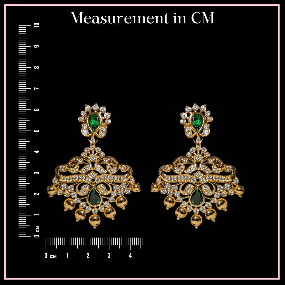 Emerald Elegance - Timeless Gold Polish Earrings Design – Sneha Rateria ...
