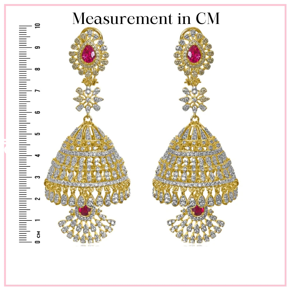 Exquisite South Indian Jhumka with Delicate Diamond Glow – Sneha ...