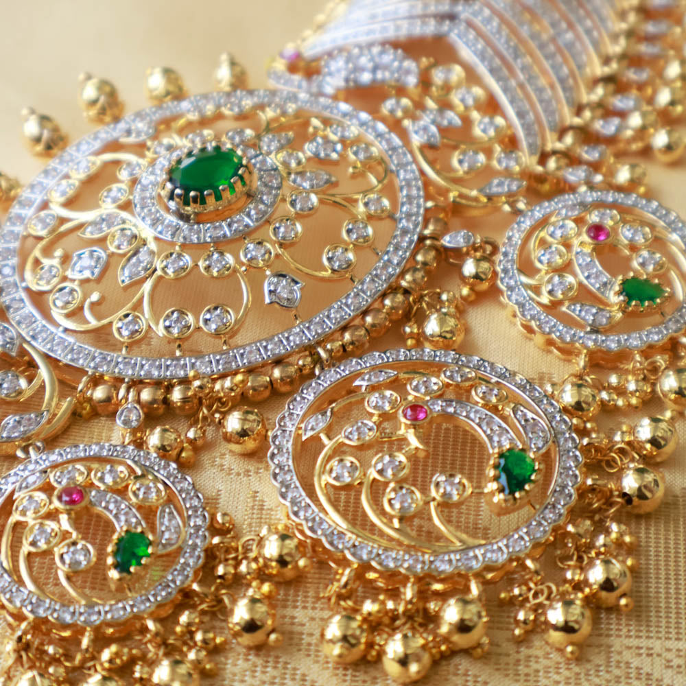 Closed setting Diamond Look Tussi Short Necklace Design – Sneha Rateria ...