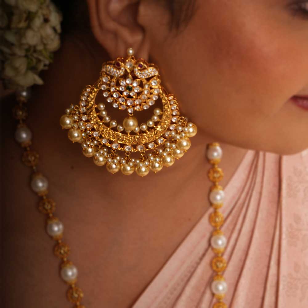 Ornate South Indian Bridal Earrings – Sneha Rateria Store