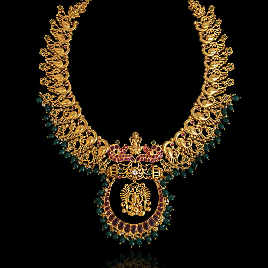 Traditional South Indian Temple Jewellery Necklace Design – Sneha ...