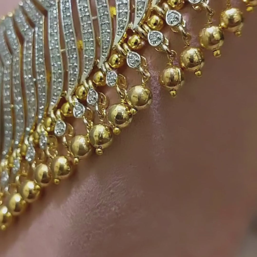 Closed setting Diamond Look Tussi Short Necklace Design – Sneha Rateria ...