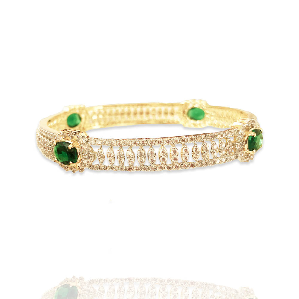 Irresistible Diamond Look Bangle | 18K Gold Polish – Sneha Rateria Store
