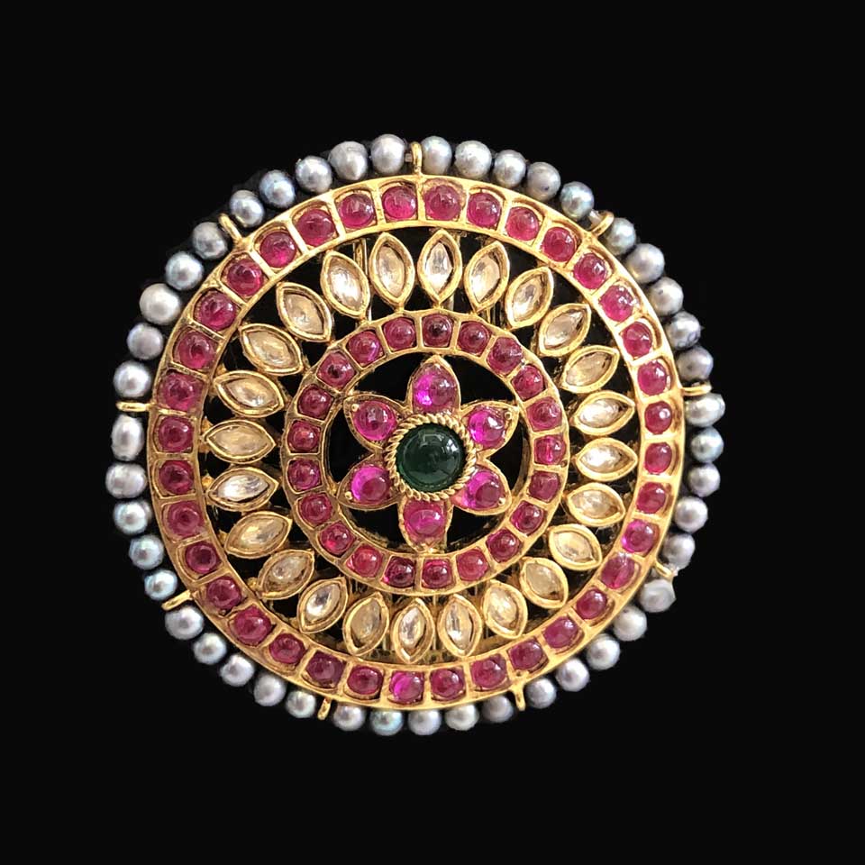 Radiant Gold Jada Billa Set | CZ Stone & 18K Gold Polish – Sneha ...