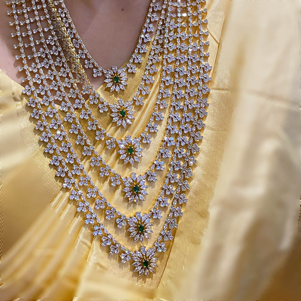 Exquisite Long Layered Rani Haar Design [CZ Stones] – Sneha Rateria Store