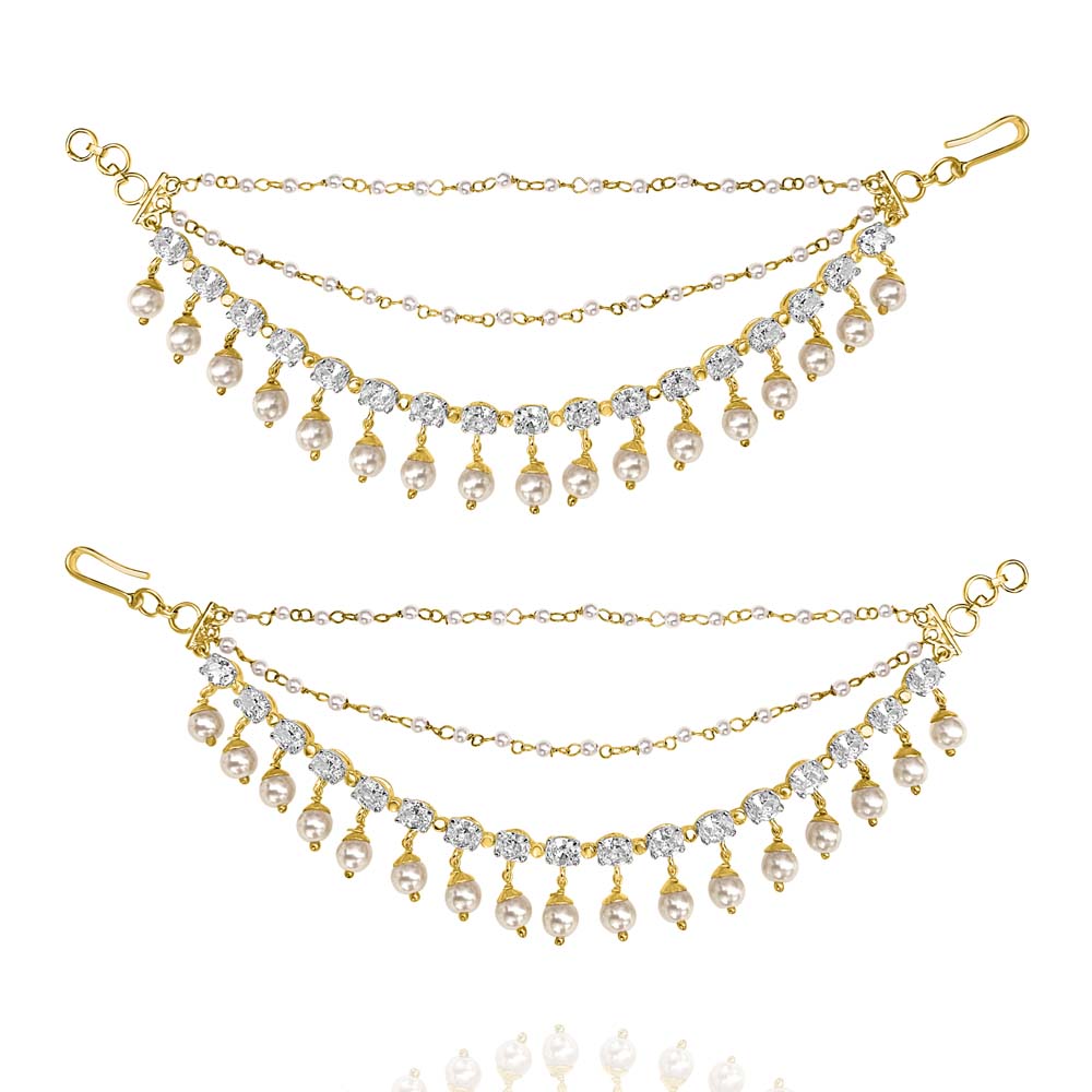 Bridal Matilu/Champasaralu Gold Design Earrings – Sneha Rateria Store