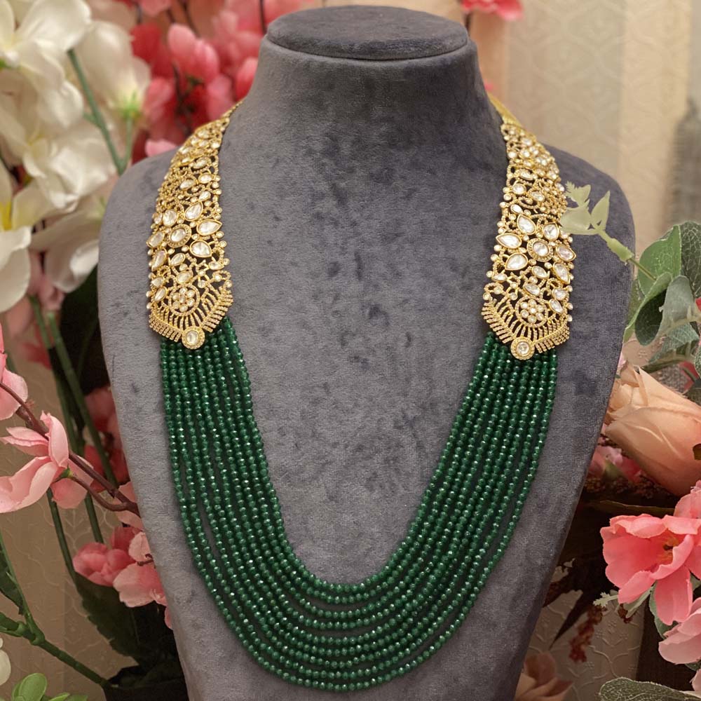 Radiant Emerald Bead Mala Design | CZ Stones – Sneha Rateria Store