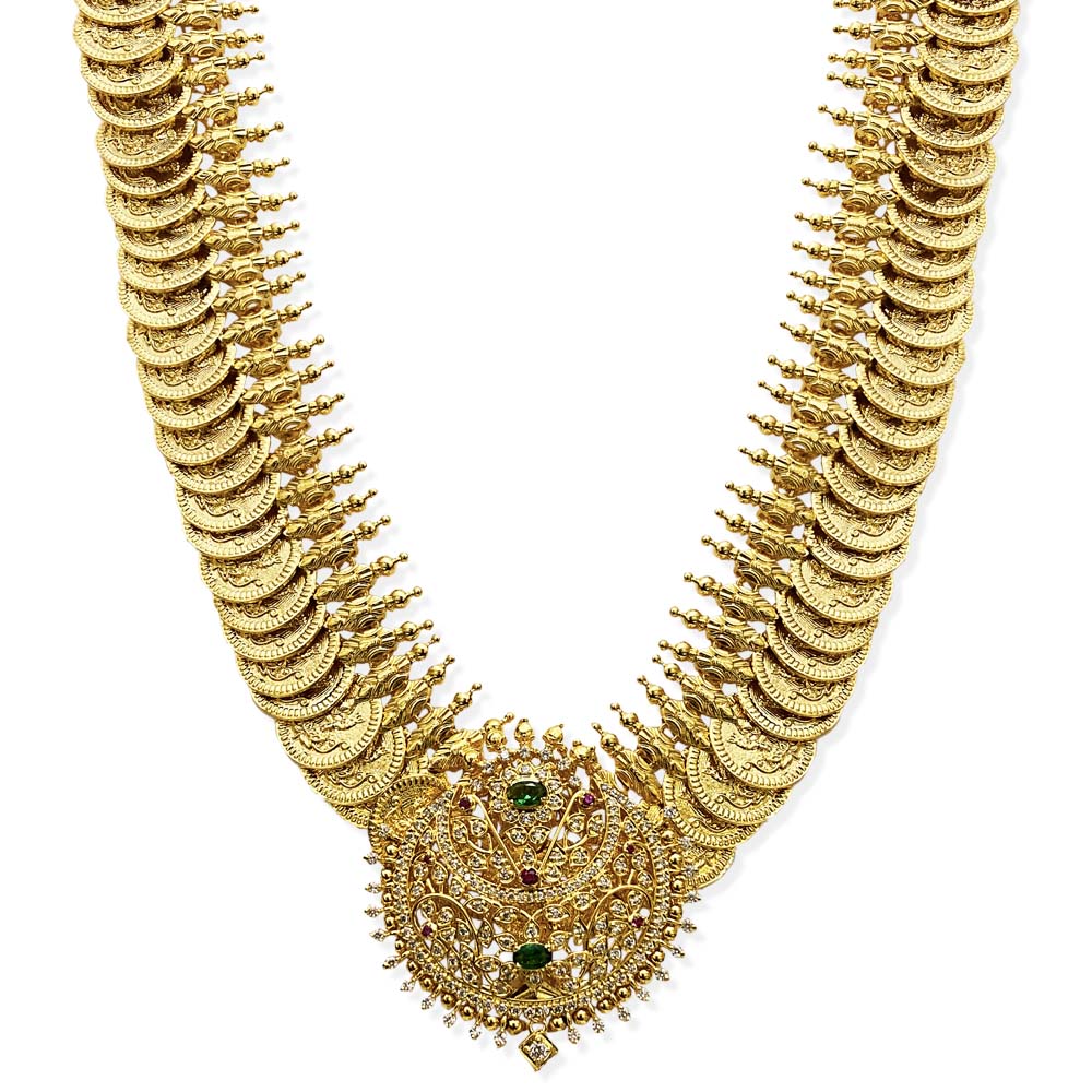 Classy Kasu Mala Haram [Lakshmi Coins in Gold Polish] – Sneha Rateria Store